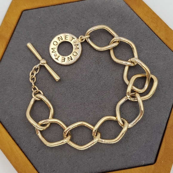 Monet | Jewelry | Monet Gold Tone Round Links Bracelet | Poshmark